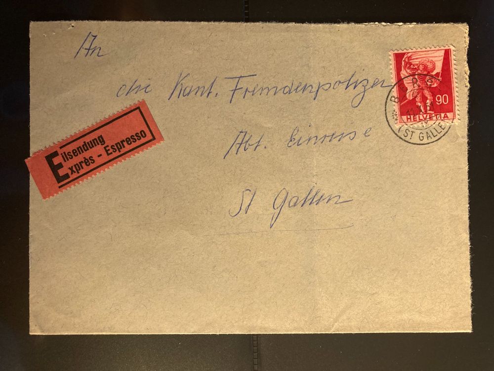 CH 1951 Eil-Brief Historische BIlder 90 Rp. Berg SG St.Galle | Kaufen auf Ricardo