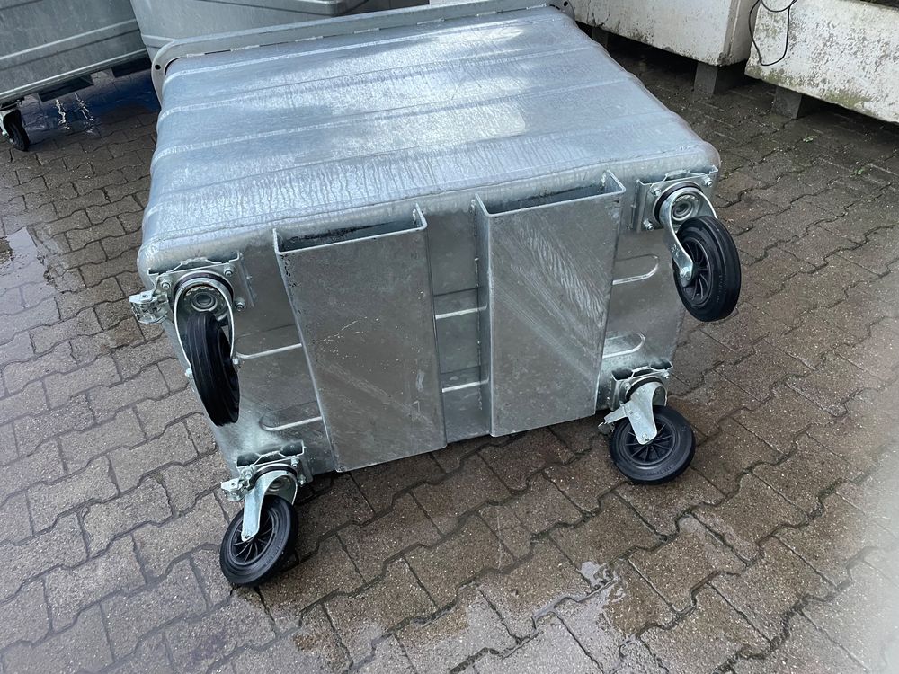 800 Liter Abfall Container verzinkt Rollen, Staplaerschlaufe (Gebraucht ...