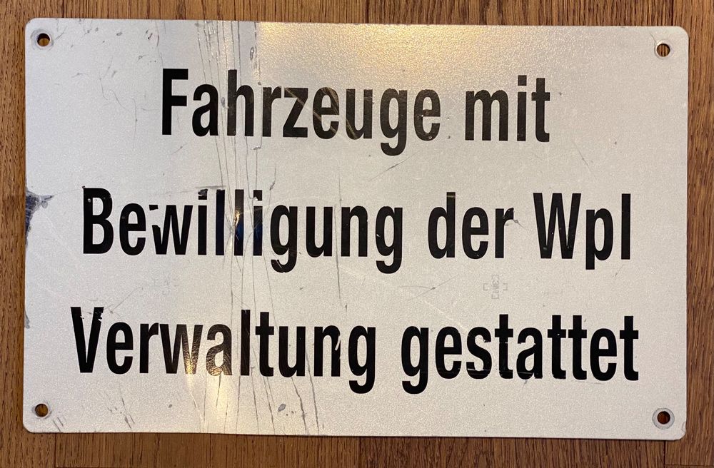 Blechschild kein Email Militär Schweizer Armee Waffen Platz (Gebraucht ...