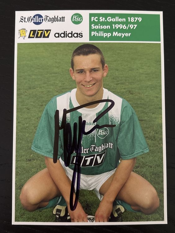 Signierte Sammlerkarte Philipp Meyer FCSG 96/97 | Kaufen auf Ricardo