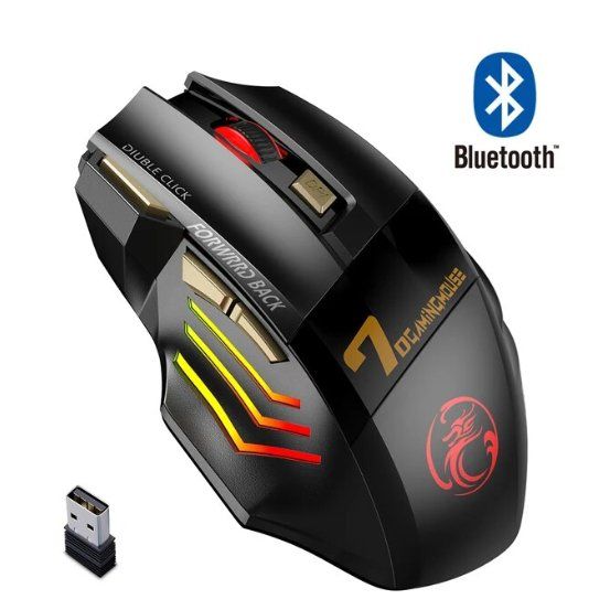 *Kabellose Bluetooth-Gaming-Maus, modern, geräuschlos, LED (Neu und ...