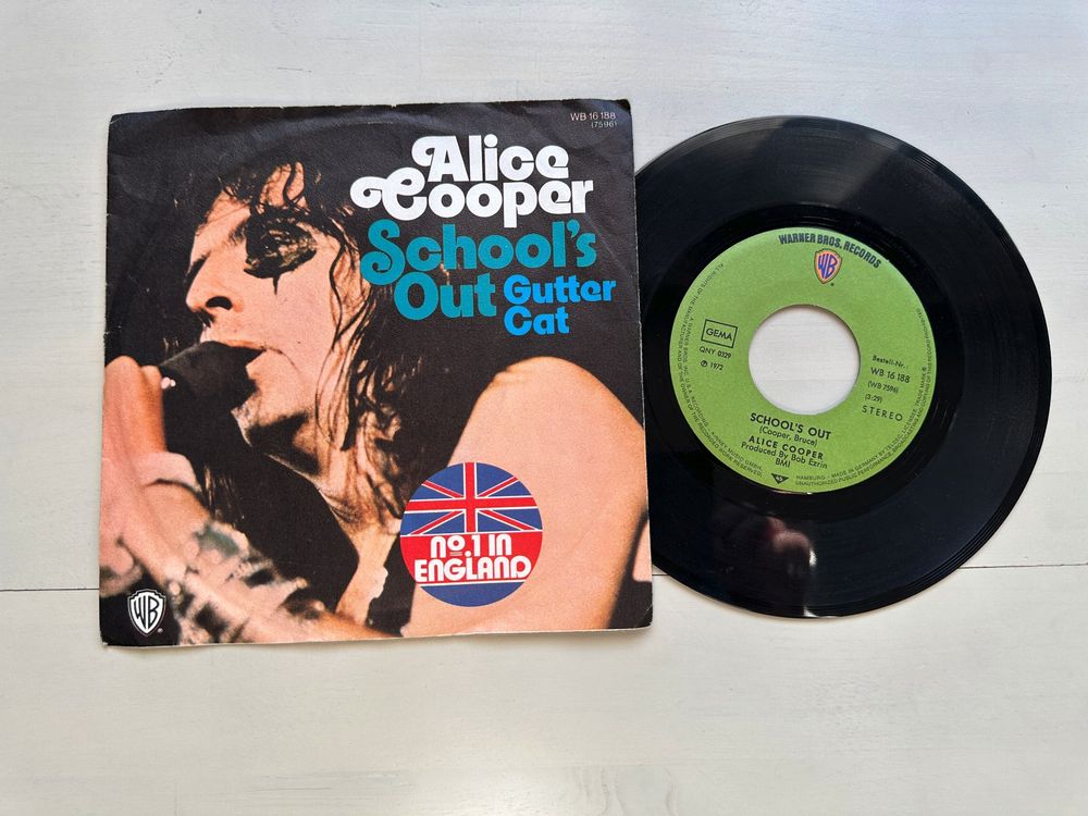ALICE COOPER tolle Single Schoo's out Kult Glam Hard Rock (Gebraucht ...