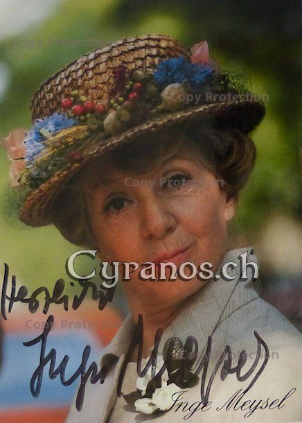 Inge Meysel (1910-2004) Schauspielerin - signiertes Foto (Gebraucht) in ...