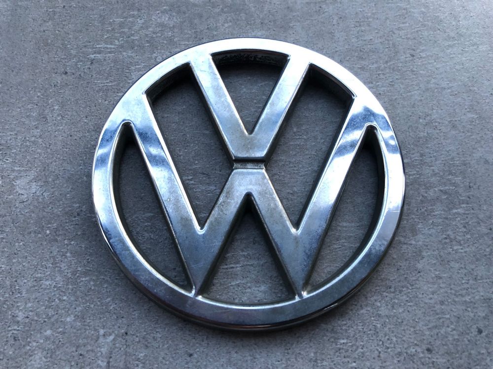 VW Volkswagen Logo Emblem Schild Metall Vintage d= 12,3cm | Kaufen auf ...
