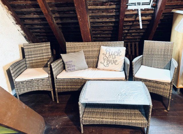 Garten/Balkon-4-teilige Sitzgarnitur Rattan (Gebraucht) in für CHF 80 ...