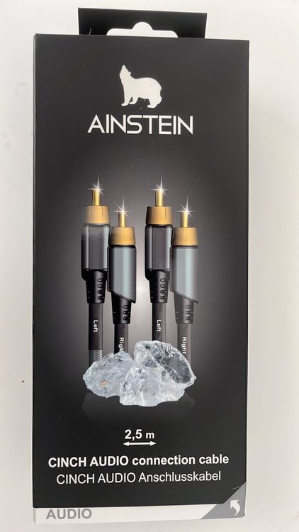 Câble Audio Cinch AINSTEIN 2.5m, Son de Cristal Stéréo 🎶 (Neuf avec ...