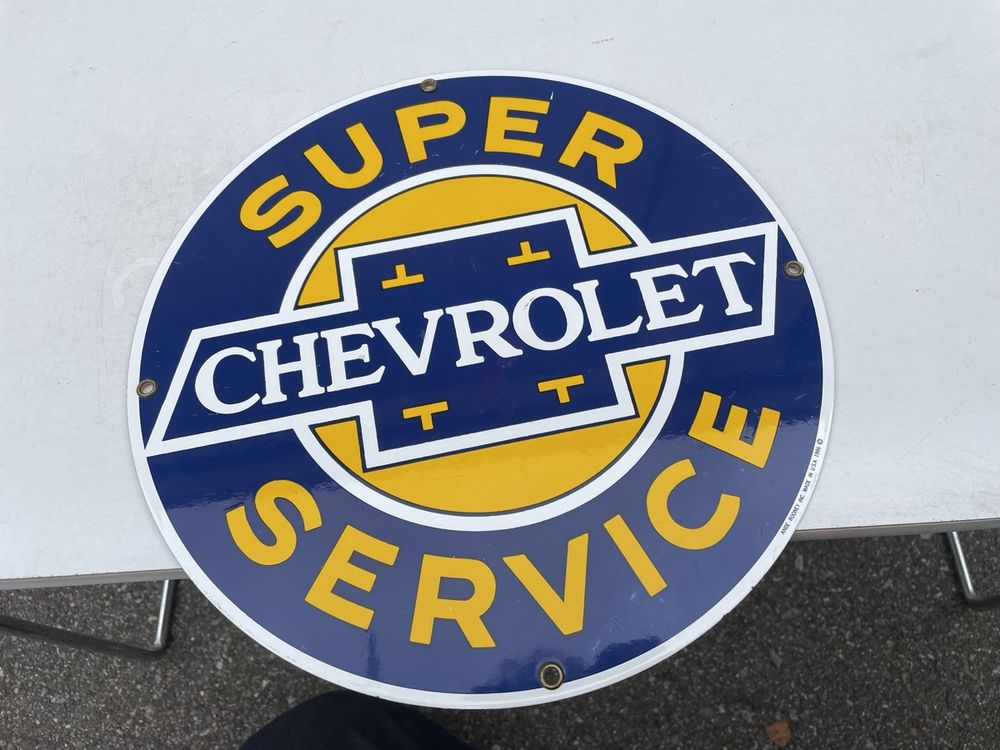 Vintage Emaille Email Schild Chevrolet USA | Kaufen auf Ricardo