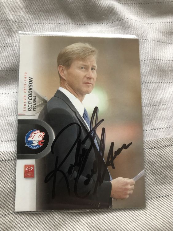 Rob Cookson ZSC Lausanne Hockey Card signiert (Gebraucht) in ...
