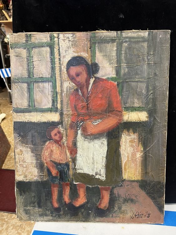 J.RICO HUILE SUR TOILE SIGNÉE ET DATÉE 73 (Gebraucht) in Genève für CHF ...