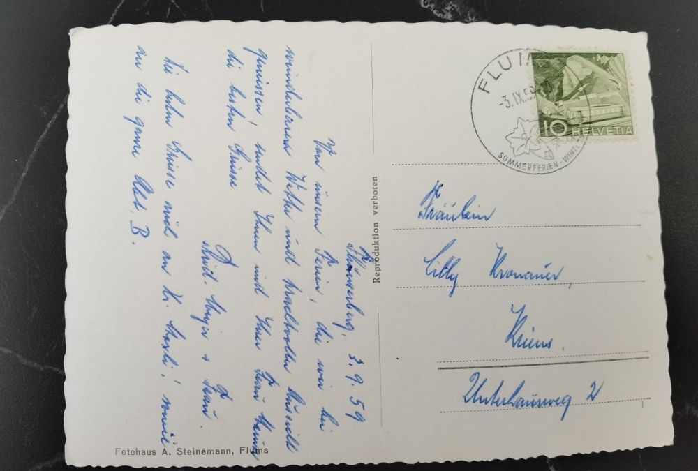 alte AK, Flumserberg, Walensee, Churfirsten, gelaufen ( (Gebraucht) in Kaiseraugst für CHF 4 ...