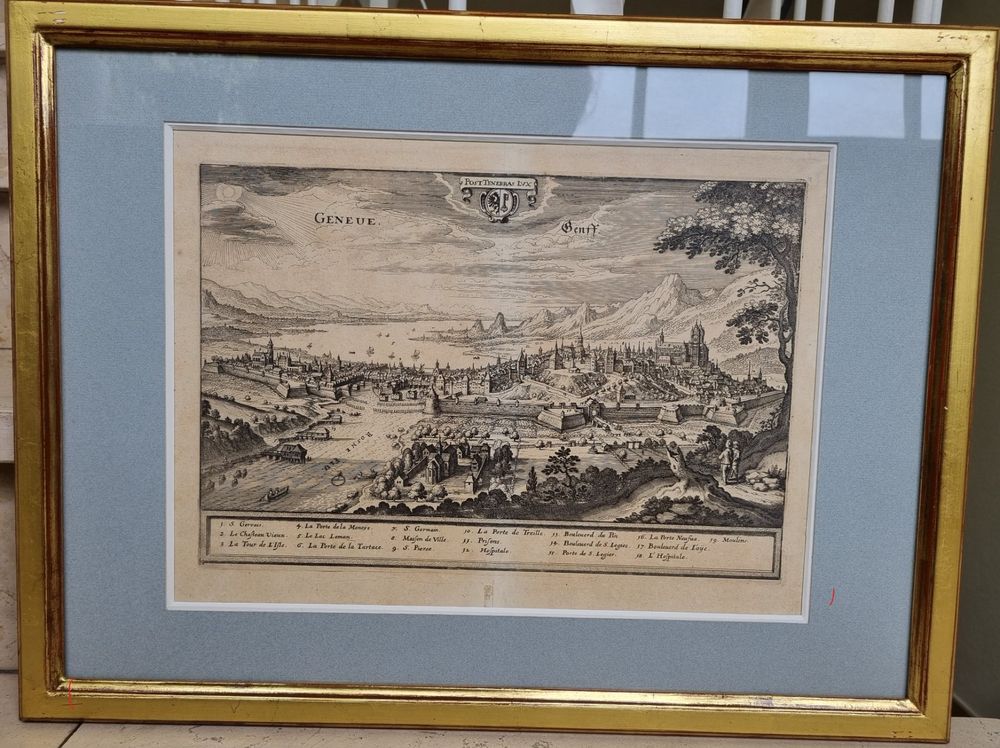 Matthäus Merian original Kupferstich Genf Genève 1654 (Gebraucht) in Basel für CHF 129 – mit ...