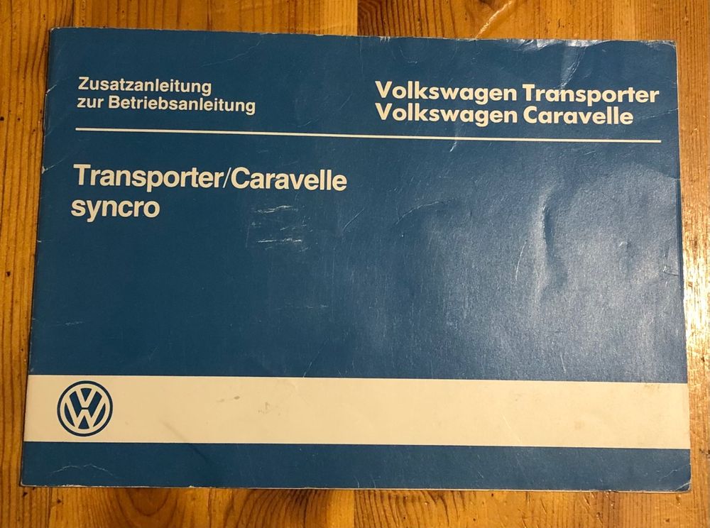 Zusatzanleitung Syncro 1985 zu VW Transporter Anleitung ab84 (Gebraucht ...