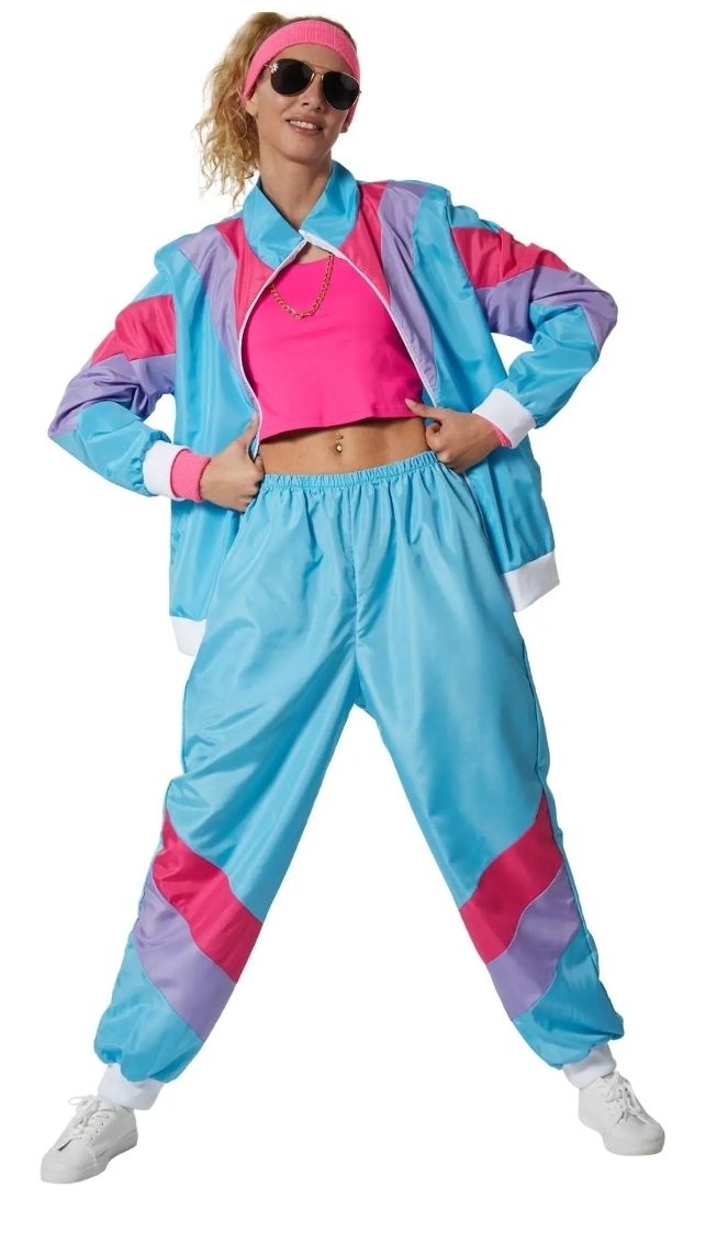 Damenkostüm Retro 80er 90er Jahre Jogginganzug Set L (Neu und ...