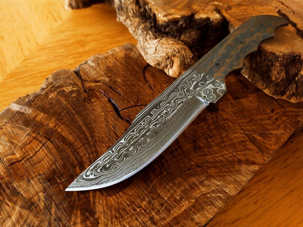 Damastklinge Rohling Klinge DAMASKUS Messer Damast Schmiede | Acheter ...