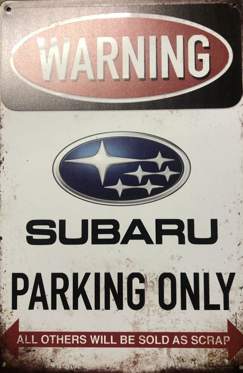 Subaru Parking Only Blechschild Schild (Neu und originalverpackt) in ...