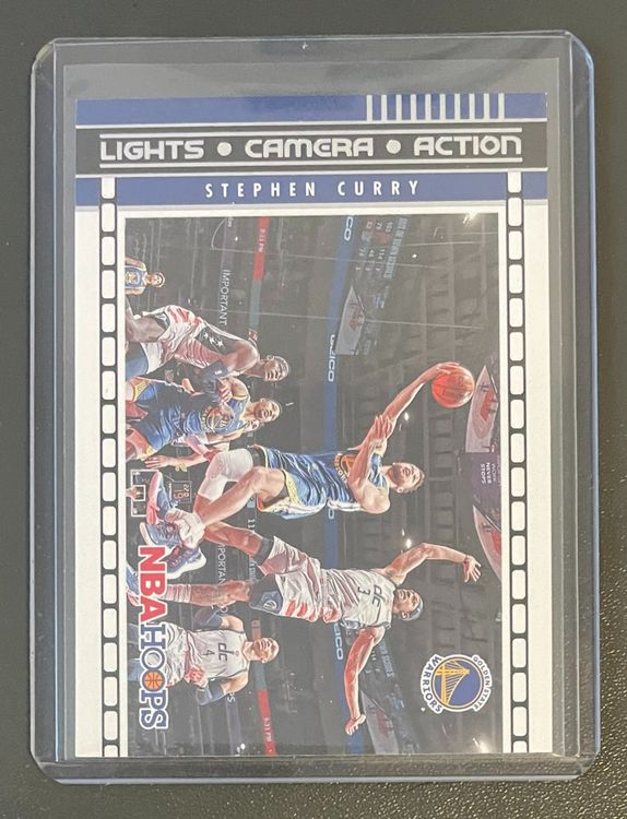 NBA Steph Curry 2021-22 Hoops Camera Lights Action Card (Neu (gemäss ...
