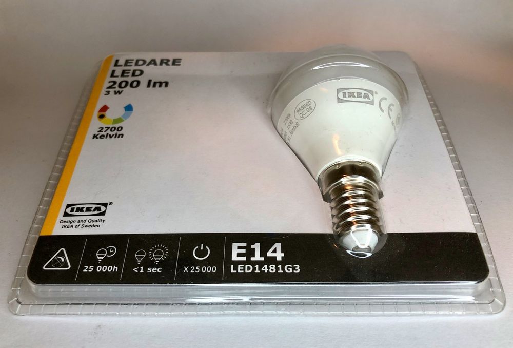 9 Stück IKEA Ledare LED 200lm 3W E14 Leuchtmittel Glühbirnen | Kaufen ...