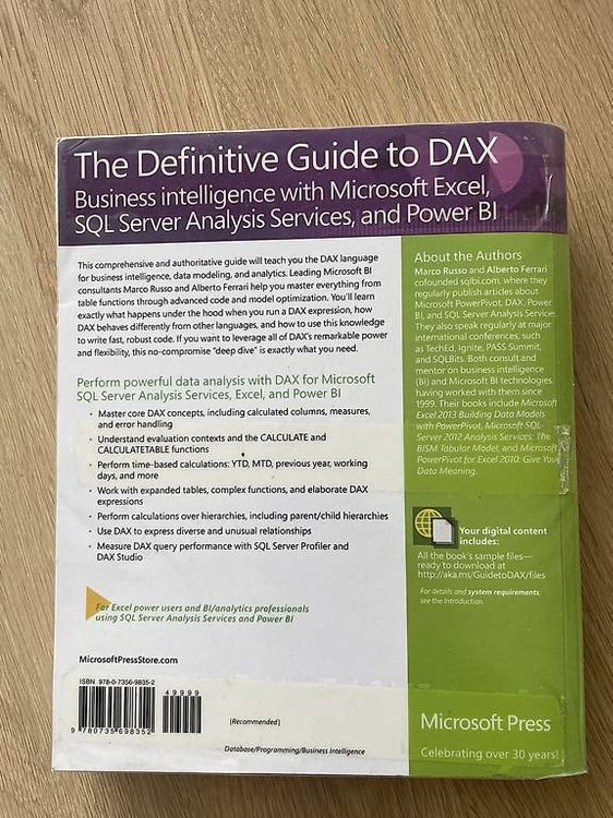 The definitive guide to DAX, Microsoft Excel,SSAS, Power BI (Gebraucht) in Dietikon für CHF 1 ...