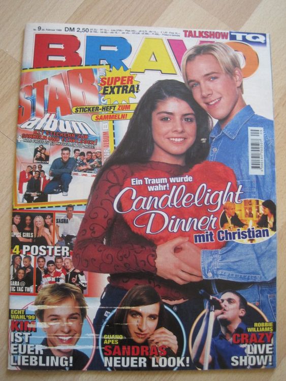 Bravo Nr 9 vom 25 Feb 1999 Guano Apes R. Williams S. Girls (Gebraucht ...