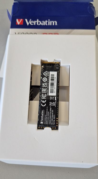 Verbatim Vi3000 M.2 SSD 256GB PCIe NVMe (Gebraucht) in Muhen für CHF 12 – mit Lieferung auf ...