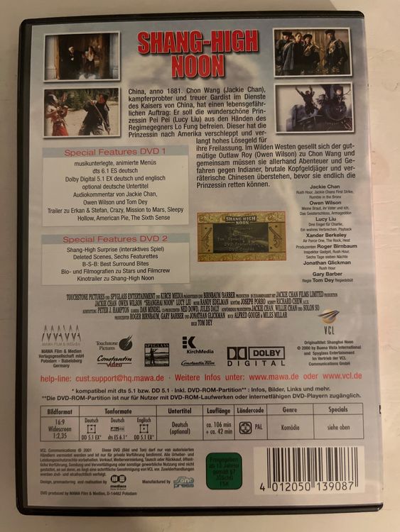 Shang-high Noon (2001) DVD 📀 - Jackie Chan (Neu (gemäss Beschreibung ...