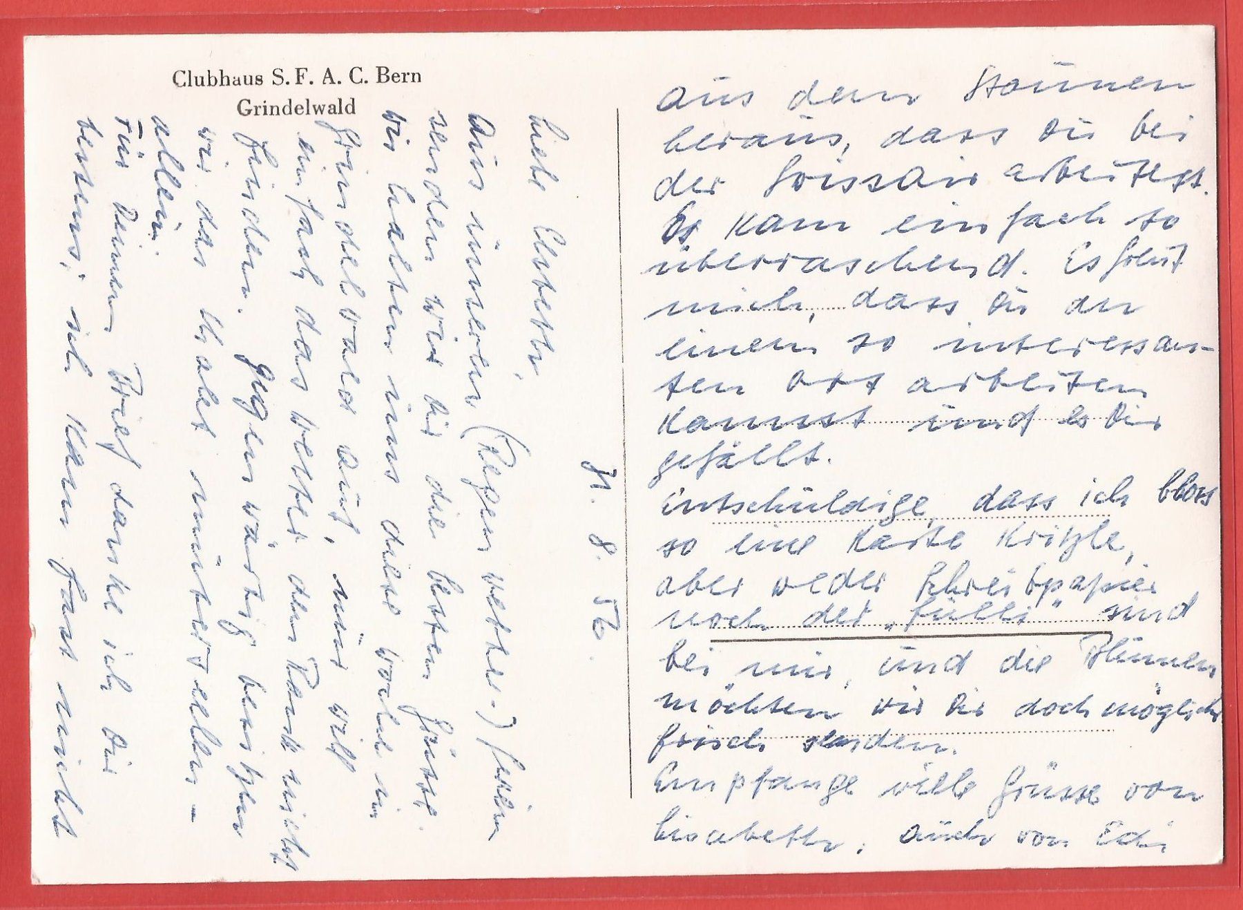 Grindelwald Clubhütte SFAC (SAC der Frauen) 1956 beschrieben (Gebraucht ...