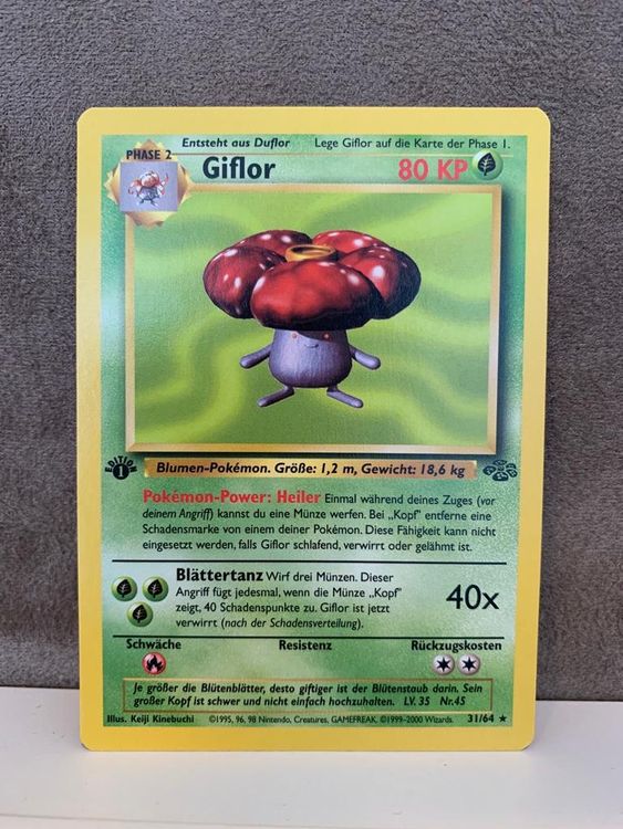 31/64 *1.edition Giflor Rare Deutsch Pokemon Jungle (Gebraucht) in ...