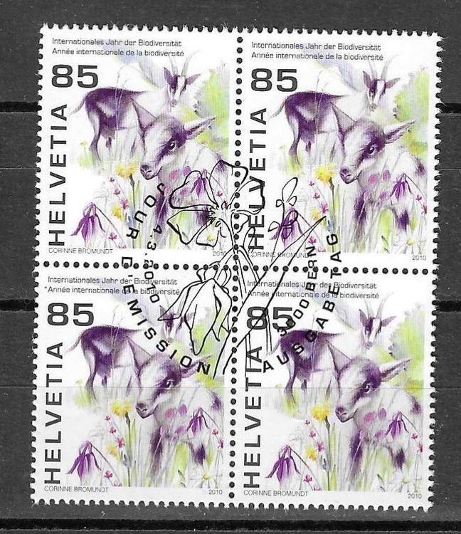 Timbres Suisse: 2010 bloc de 4 N° 1342 | Kaufen auf Ricardo