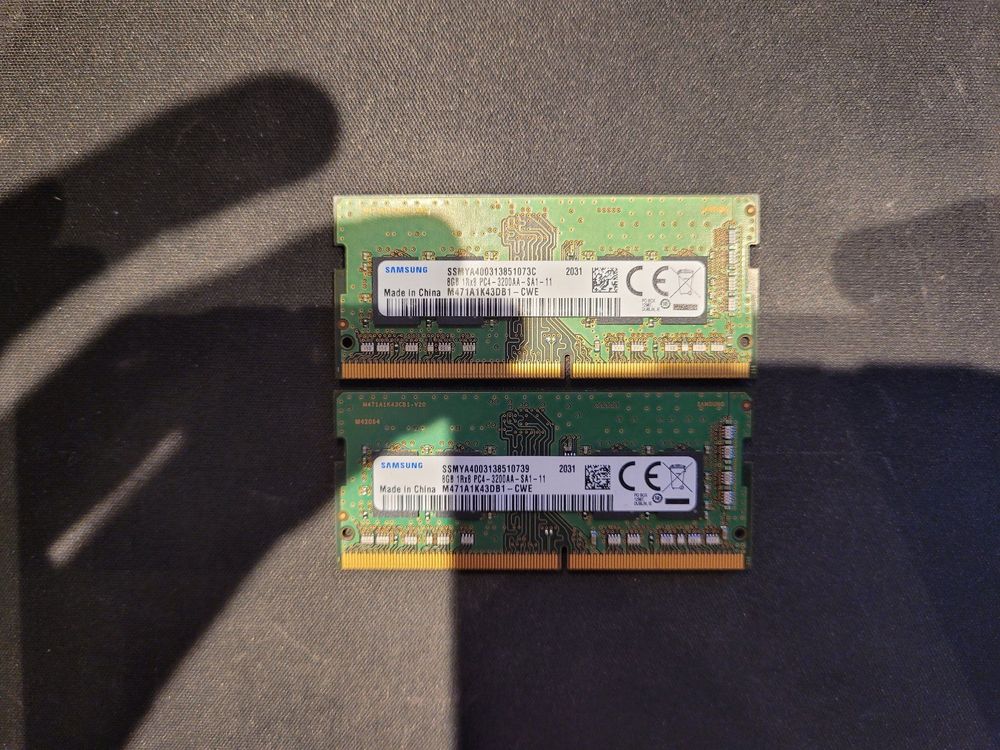 Samsung 16GB (2x8GB) PC4 Laptop Ram 3200MHZ (Gebraucht) in für CHF 18 ...