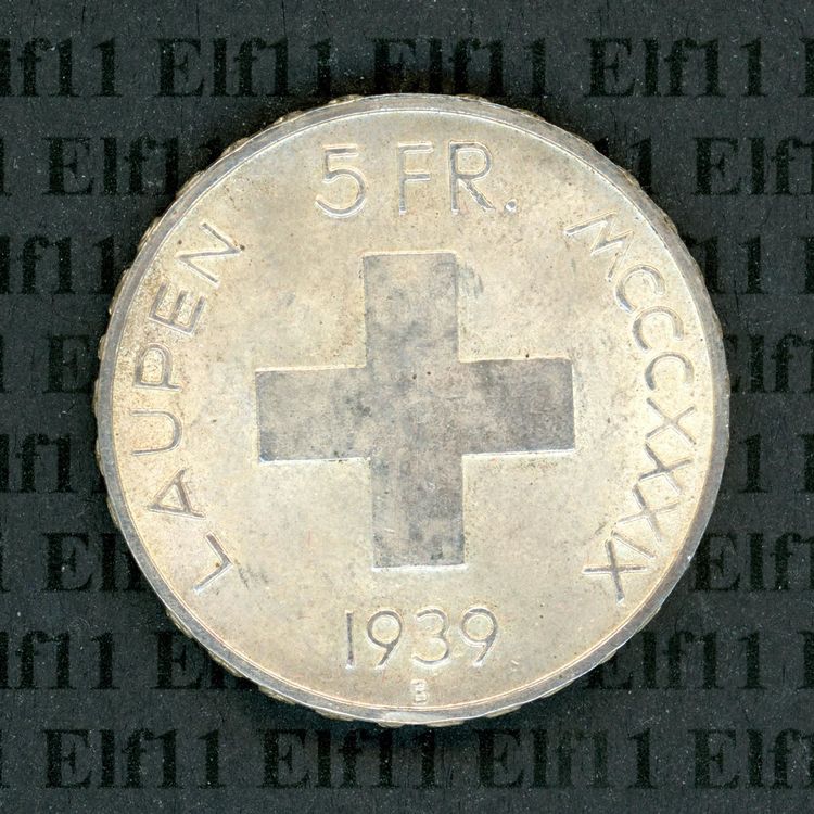 CHF___5.00 1939 Laupen -unz 5 Franken (Gebraucht) in Widnau für CHF 110 – mit Lieferung auf ...