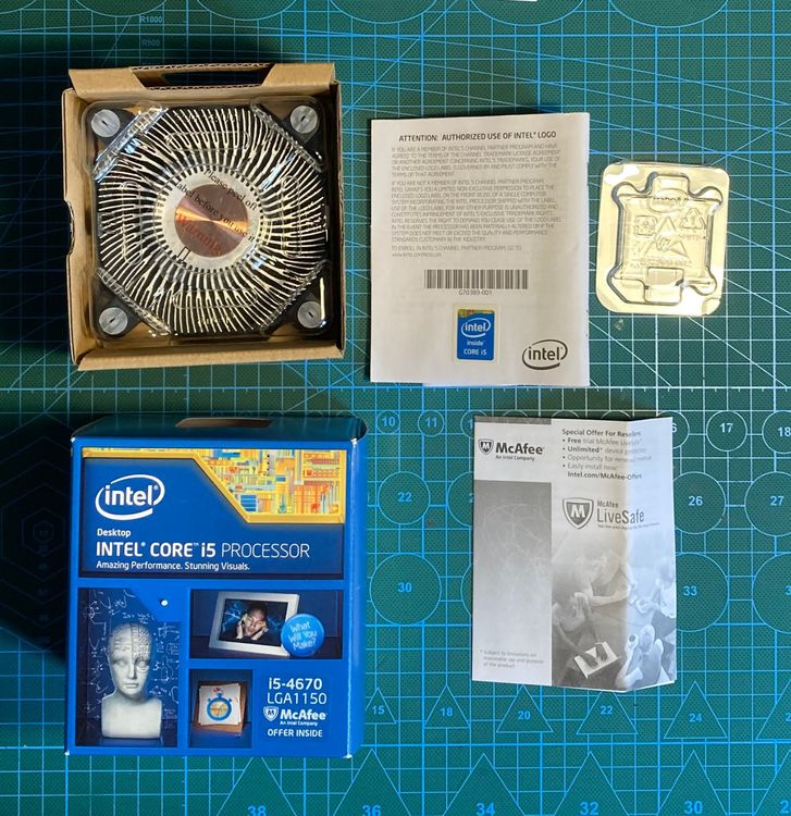 Intel i5 4670 CPU cooler + box + sticker (no CPU) (Neu (gemäss ...