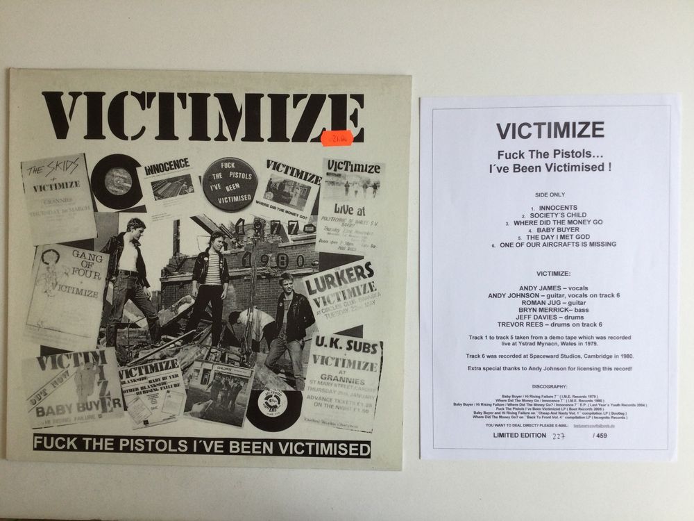 Victimize LP - Fuck The Pistols I’ve Been Victimised (Gebraucht) in ...