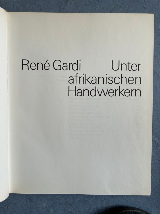 Unter afrikanischen Handwerkern - René Gardi (Gebraucht) in Köniz für ...