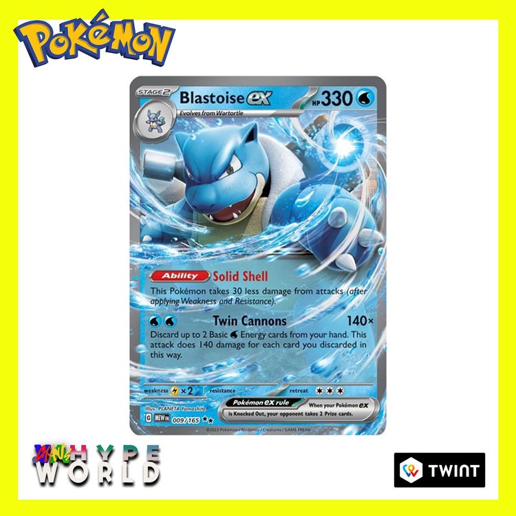Pokémon - Blastoise 009/165 Double Rare (MEW) EN | Kaufen auf Ricardo