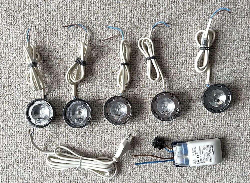 5 Einbau Halogen Spot G4, 12 V, 20 W, 55 mm inkl. Trafo (Gebraucht) in Dielsdorf für CHF 18 ...