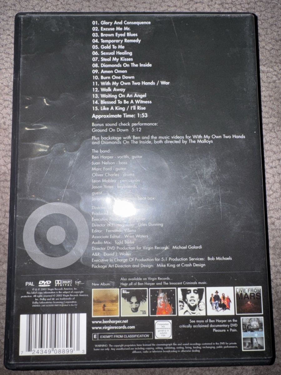 DVD Ben Harper - Live At The Hollywood Bowl 🎶🎤🎸 (Gebraucht) in ...