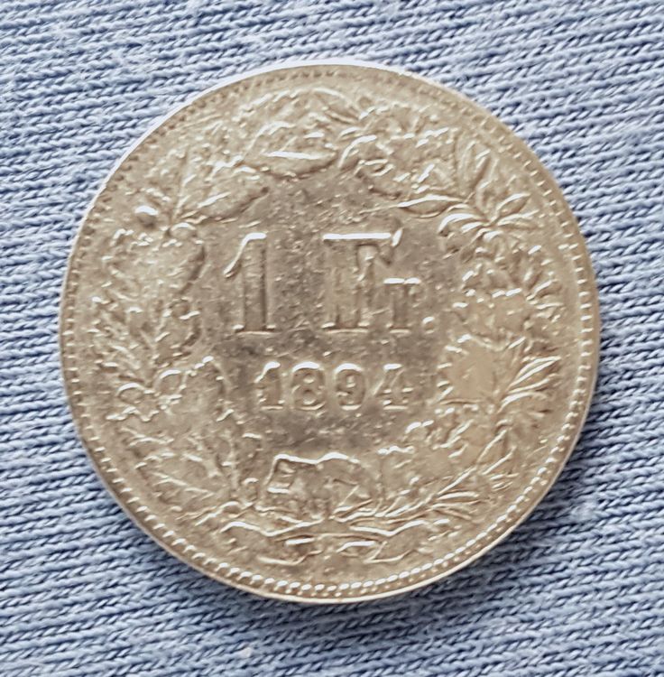 1 Franken 1894 uralte und seltene Silbermünze ab nur 1 Fr !! (Gebraucht) in Camignolo für CHF 3. ...