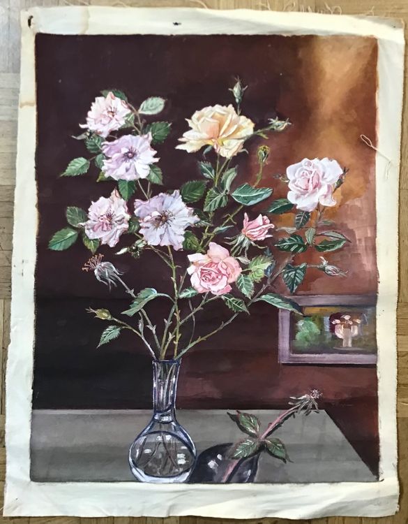Stilleben Gemälde mit Rose Unleserlich Signiert (Gebraucht) in Root für CHF 10 – mit Lieferung ...