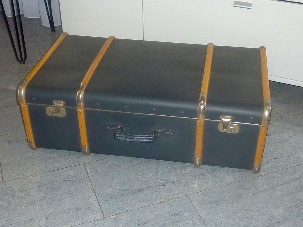 alter antiker Koffer Ueberseekoffer Vintage Reisekoffer (Gebraucht) in ...
