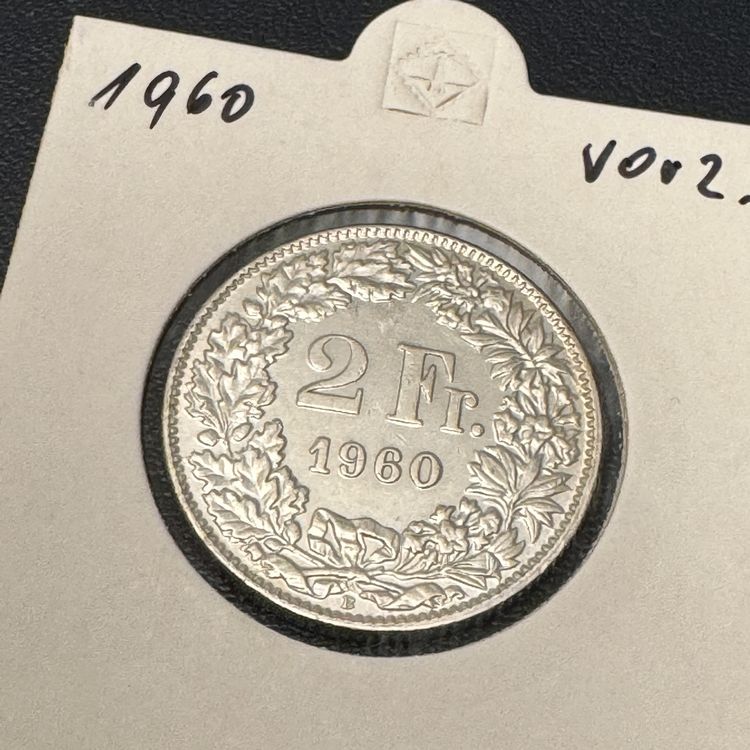 Münze 2 Franken Jahrgang 1960 silber (Gebraucht) in Altendorf für CHF 8 – mit Lieferung auf ...