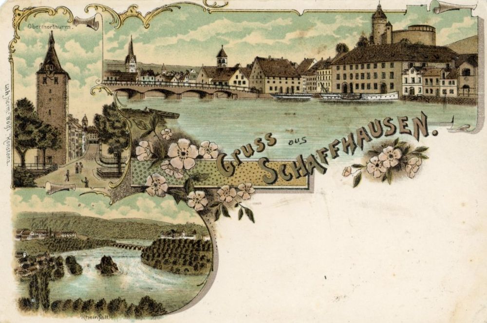 Schaffhausen SH - GRUSS aus SCHAFFHAUSEN Litho um 1900 | Kaufen auf Ricardo