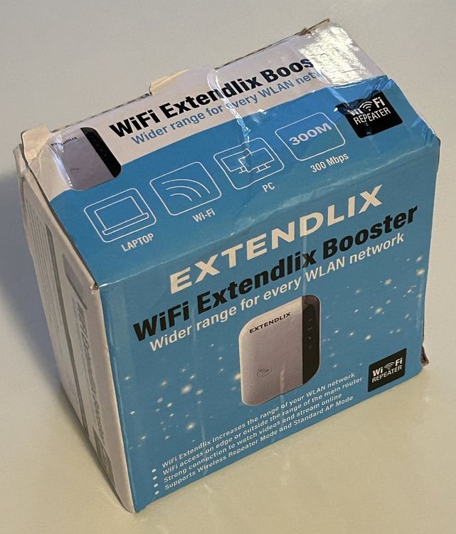 WiFi Repeater " WIFI Extendlix Booster" mit kurzem LAN-Kabel (Gebraucht ...