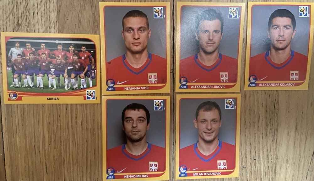 Panini WM 2010 - einige Spieler der Serbien-Mannschaft (Neu (gemäss ...