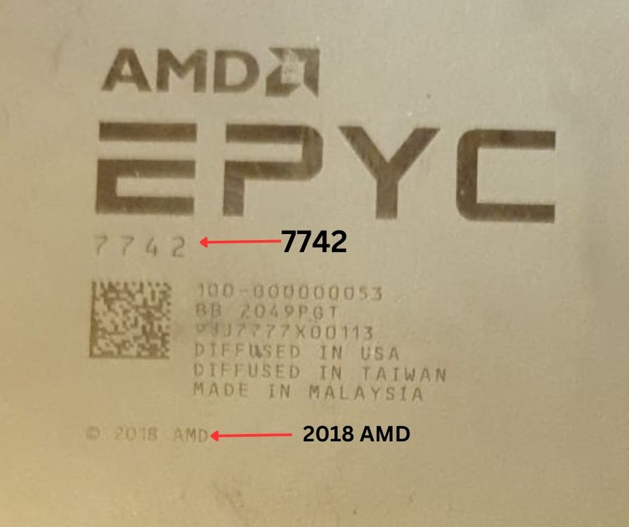 AMD EPYC 7742 64 Core 2.25GHz SP3 Server Processor (Gebraucht) in Winterthur für CHF 320 – nur ...