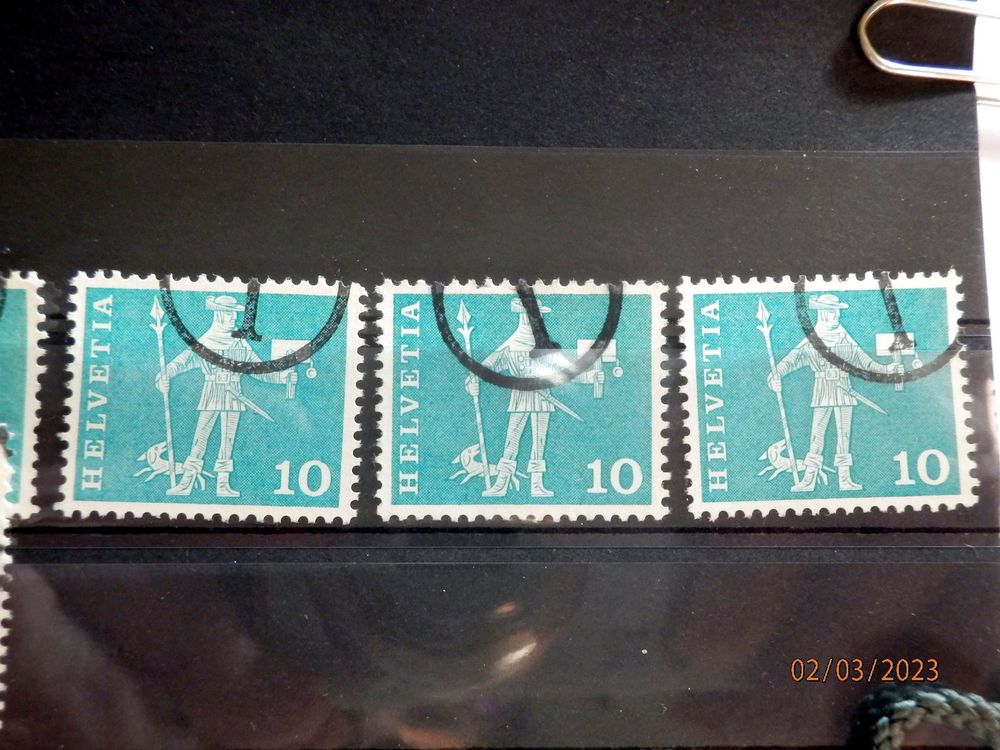 7 Marken mit T-Stempel im Kreis, ab 1957 an Stelle Nachporto (Gebraucht ...