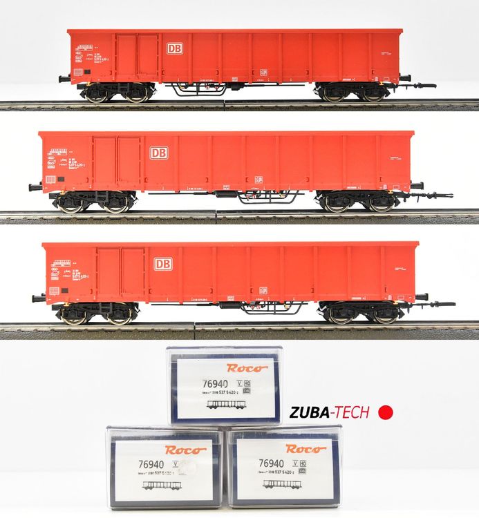 3x Roco 76940 Hochbordwagen Eanos-X DB H0 GS mit OVP | Kaufen auf Ricardo