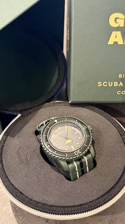 Blancpain x Swatch Scuba Fifty Fathoms "Green Abyss" (Neu (gemäss ...