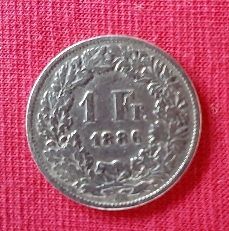 1 Franken 1886 uralte rare Silbermünze ab nur 1 Fr !!! (Gebraucht) in Camignolo für CHF 3 – mit ...