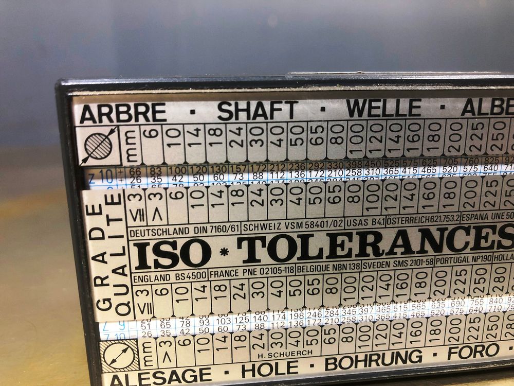 Tolerator, Iso Toleranzschlüssel Zum Ermitteln von Toleranzw (Defekt ...