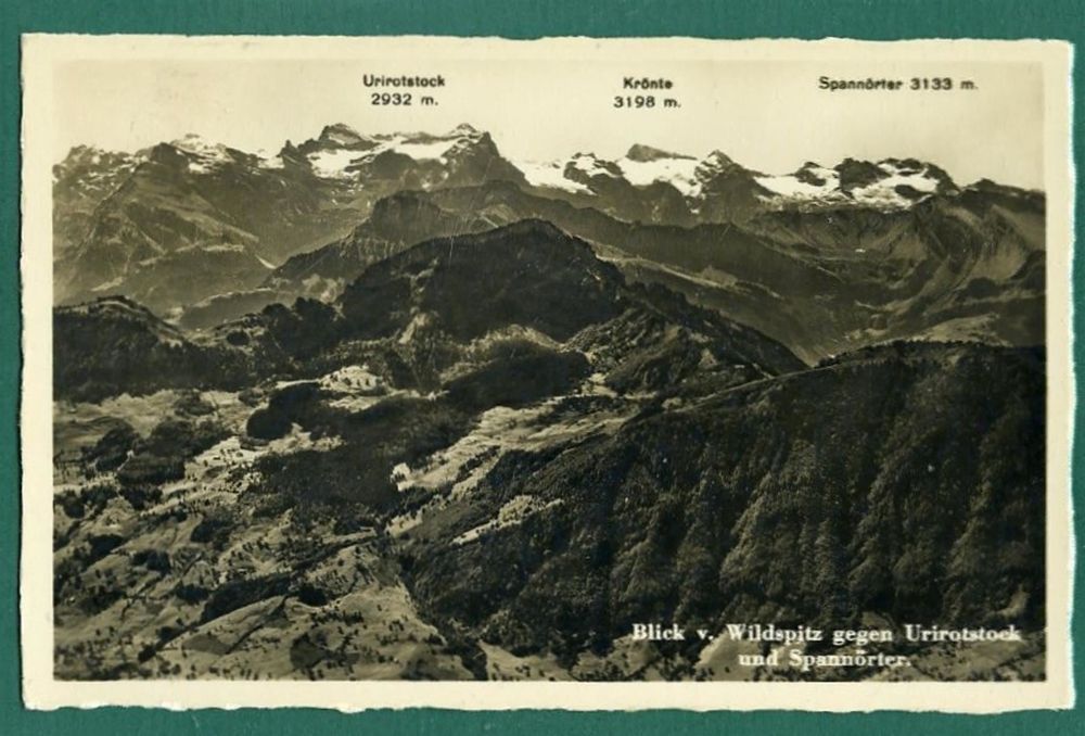 Blick vom Wildspitz gegen Urirotstock und Spannörter, 1947 (Gebraucht) in Sargans für CHF 1 ...